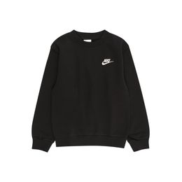 Nike Sportswear Sweatshirt 'Club Fleece' Jungen Gr&ouml;&szlig;e 128/138 schwarz / wei&szlig;