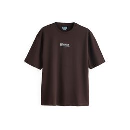 Next T-Shirt Herren Gr&ouml;&szlig;e 5XL opal / dunkelbraun / wei&szlig;
