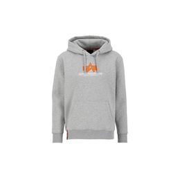Alpha Industries Sweatshirt Herren Gr&ouml;&szlig;e XS hellgrau / orange / wei&szlig;