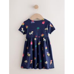 Next Kleid M&auml;dchen Gr&ouml;&szlig;e 110 blau / navy / zitrone / hellpink