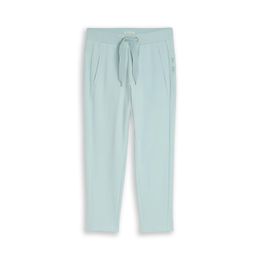 Tom Tailor Damen Cropped Jogger Hose, blau, Uni, Gr. 36/28