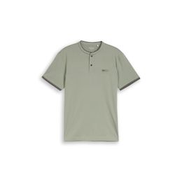 Tom Tailor Herren Poloshirt mit Stehkragen, gr&uuml;n, Uni, Gr. XXL