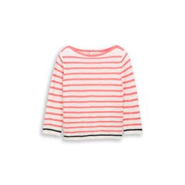 Tom Tailor Damen Strickpullover mit Streifenmuster, rot, Gestreift, Gr. XL