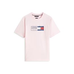 Tommy Hilfiger T-Shirt 'BRAND LOVE' Herren Gr&ouml;&szlig;e XS dunkelblau / rosa / rot / wei&szlig;