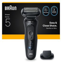 Braun Elektrorasierer "Series 5 52-N1200s", schwarz, Elektrorasierer, 100% wasserdicht, Pr&auml;zisionstrimmer-Aufsatz, Bis zu 50 Min