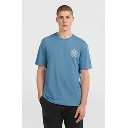 O`Neill O'NEILL Herren T-Shirt "O'NEILL CHEST PRINT T-SHIRT", blau, Gr. L, Obermaterial: 100% Baumwolle, Shirts, sportlicher Stil, f&uuml;r verschiedene Anl&auml;sse,