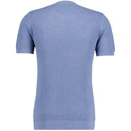 Ragman Herren Rundhalspullover, blau, Gr. XL, Strick, 100% Baumwolle, Pullover