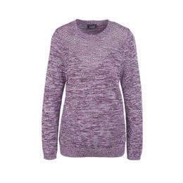 GOLDNER Damen Strickpullover "Kurzgr&ouml;&szlig;e Pullover mit Glanzgarn", lila, Gr. 25, Obermaterial: 82% Baumwolle CO. 18% metallisierte Fasern MTF.,