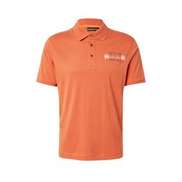 Napapijri Poloshirt 'SMALLWOOD' Herren Gr&ouml;&szlig;e S orange / karminrot / wei&szlig;