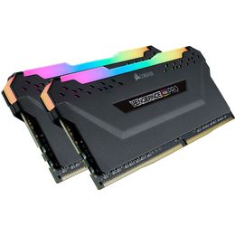 Corsair PC-Arbeitsspeicher "VENGEANCE RGB 16GB (2x 8GB)", 16 GB Kit (2x 8 GB), schwarz, Arbeitsspeicher