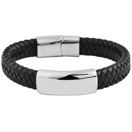 Adelia&acute;s ADELIA ́S Herren Armband "Herren Armband aus Leder 21 cm", 21cm, Lederschwarz, Leder, Armb&auml;nder, Ein stilvolles Geschenk f&uuml;r besondere Momente