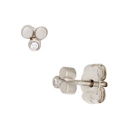 Jobo Damen Paar Ohrstecker "Ohrringe Kleine Platinohrringe 4 mm", SI = kleine Einschl&uuml;sse, Diamanten Platin 950platin 950, Diamanten, Platin 950,