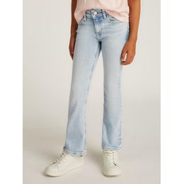 M&auml;dchen Bootcut-Jeans "MR FLARE LIGHT BLUE VISUAL DENIM", blau, Gr. 8, Calvin Klein Jeans, unifarben, Denim/Jeans, Obermaterial: 94% Baumwolle, 4%