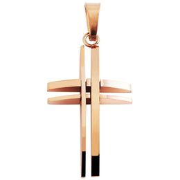 Adelia&acute;s ADELIA ́S Damen Kettenanh&auml;nger "Unisex Anh&auml;nger &ndash; Kreuz Kreuzanh&auml;nger aus Edelstahl", Edelstahlgold, Edelstahl, Schmuckanh&auml;nger, Perfekt als Geschenk