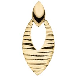 Kettenanh&auml;nger Jobo "Anh&auml;nger oval 21 mm", gold (gelbgold 333), Schmuckanh&auml;nger, Damen, Gelbgold 333, Kettenanh&auml;nger, 8 Karat 333 Gold