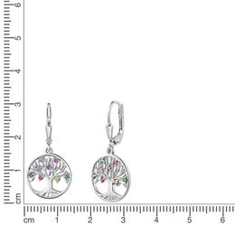 Firetti Damen Paar Ohrh&auml;nger "Schmuck Geschenk Silber 925 Ohrschmuck Ohrringe Baum des Lebens", Silber 925 (Sterlingsilber)silberfarben, blau, pink,