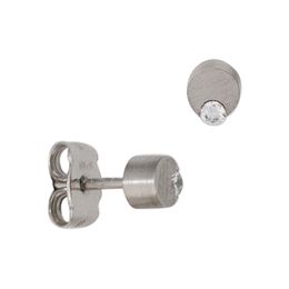 Jobo Damen Paar Ohrstecker "Ohrringe Kleine Platinohrringe 4 mm", 4,2mm, SI = kleine Einschl&uuml;sse, Diamanten Platin 950platin 950, Diamanten, Platin