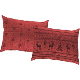 Dekokissen WIRTH, B:40cm L:60cm, rot, Baumwolle, Polyester, Kinderzimmer, Dekokissen_Sitzkissen_Kissenh&uuml;llen, "Romo", Kissenh&uuml;lle ohne F&uuml;llung, 2