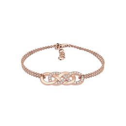 Elli Damen Armband "Infinity Liebe Kristalle 925 Silber", 16cm,mit Steinen, Silber 925 (Sterlingsilber), rosa, Silber 925 (Sterlingsilber), Armb&auml;nder