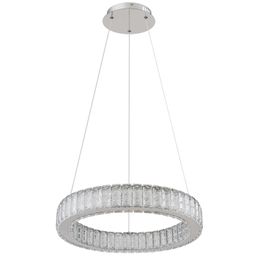 Globo LIGHTING LED-H&auml;ngeleuchte "MUCKY", 1 Stk., silber, Leuchten, H&auml;ngelampe, Kristalle, elegante Designleuchte, Esstisch