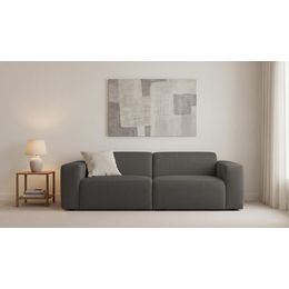 3-Sitzer OTTO HOME, B:228cm H:88cm T:98cm, grau, 100% Polyester, Sofas, "Koa, 228 cm, Modulsofa in Cord, Chenille, Struktur, Webstoff", Designsofa,