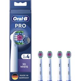 Oral-B Aufsteckb&uuml;rsten "Pro 3DWhite", 4 Stk., wei&szlig;, Zahnb&uuml;rstenk&ouml;pfe, aufhellende Zahnreinigung mit innovativen X-f&ouml;rmigen Borsten