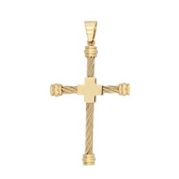Adelia&acute;s ADELIA ́S Damen Kettenanh&auml;nger "Unisex Anh&auml;nger &ndash; Kreuz Kreuzanh&auml;nger aus Edelstahl", Edelstahlgold, Edelstahl, Schmuckanh&auml;nger, Ein Geschenk, das