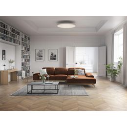 Wohnlandschaft Musterring, B:342cm T:207cm, braun, Sofas, "MR 2490 Ecksofa mit erstklassigem Sitzkomfort, Long-Life-Leder", Fu&szlig; schwarz, Sitzh&ouml;he