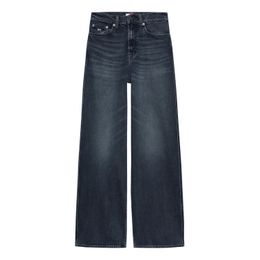 Tommy Jeans Damen Weite Jeans "Claire High Rise", blau, Gr. 32, unifarben, Denim/Jeans, Obermaterial: 99% Baumwolle, 1% Elasthan, Jeans, mit