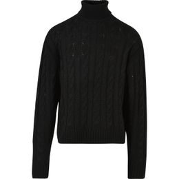 Urban Classics Herren Rundhalspullover "Urban Classics Herren Boxy Roll Neck Sweater"schwarz, Gr. S, unifarben, 100% Polyacryl, Pullover