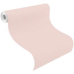 rasch Vliestapete "Tapetenwechsel II", B/L: 0,53m x 10,05m, Rollen: 1, rosa, Wohnzimmer, Tapeten, Unitapete mit feinem Glitzer