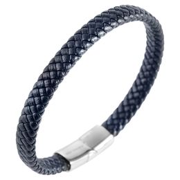 Adelia&acute;s ADELIA ́S Damen Armband "Armband &ndash; Textilarmband aus Leder 20 cm", 20cm, Ledersilber, Leder, Armb&auml;nder, Ideal zum Verschenken &ndash; schlicht und stilvoll