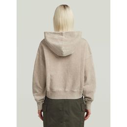 G-Star Raw G-STAR Damen Longpullover "Washed A Line Script Hoodie Sweater", beige, Gr. XS, Obermaterial: 100% Baumwolle, Pullover