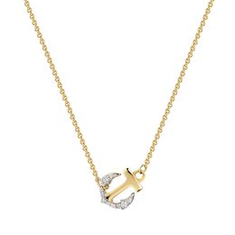 Firetti Damen Kette mit Anh&auml;nger "Schmuck Geschenk Gold 333 Halsschmuck Halskette Ankerkette Anker", Gelbgold 333, L: 45 B: 0,8mmgelbgoldfarben,