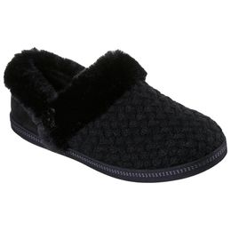 Skechers Damen Pl&uuml;sch Hausschuhe "COZY CAMPFIRE", Gr. 41schwarz, Textil, unifarben, Basic, Schuhe, Pantoffel, Slipper mit Warmfutter