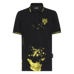 Plein Sport Jungen Poloshirt "Tiger", gelb, Gr. M, Obermaterial: 100% Baumwolle, Shirts