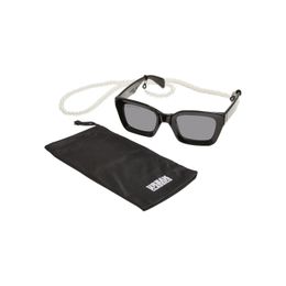 Urban Classics Damen Sonnenbrille "Urban Classics Unisex Sunglasses Poros With Chain"schwarz, schwarz, Sonnenbrillen