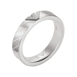 Emporio Armani Damen Fingerring "Schmuck Geschenk Edelstahl Ring ESSENTIAL", 21, Edelstahl, 5mm, silber, Edelstahl, Fingerringe
