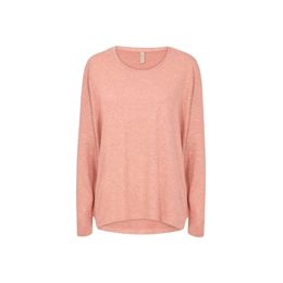 soyaconcept Damen Strickpullover "Soya Concept Shirt SC"94635 peach pink melange, Gr. XXL, Obermaterial: 74% Viskose, 21% Polyester, 5% Elasthan,