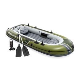 Intex Schlauchboot "Seahawk 3 Drei Personen Boot-Set", B:137cm H:43cm L:295cmgr&uuml;n, Kleinboote