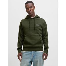Jack & Jones JACK & JONES Herren Kapuzensweatshirt "JJECORP LOGO SWEAT HOOD NOOS"duffel bag detail:small print, Gr. XS, bedruckt, angeraute Sweatware,