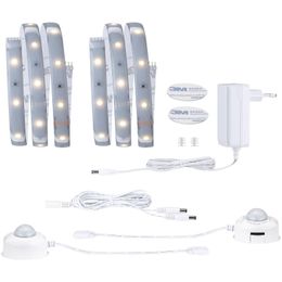 Paulmann LED-Streifen "MaxLED 250 Comfort Set f&uuml;r Doppelbett 1m 2700K 2x4W 24VA Silber", Dioden 60 Stk. Flammen 2 Stk., Gesamtl&auml;nge 1m, silber,