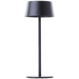 LED Au&szlig;en-Tischleuchte Brilliant, H:30cm &Oslash;:12cm, schwarz, Leuchten, "Picco", LED Au&szlig;entischlampe Leuchte mit Solar in schwarz matt per USB ladbar