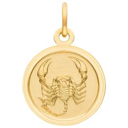 Sternzeichenanh&auml;nger Jobo "Sternzeichen rund 12 mm", gelbgold 333, Schmuckanh&auml;nger, Damen, Skorpion, Gelbgold 333, 8 Karat 333 Gold