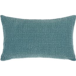 Dekokissen Pad, B:30cm L:40cmdusty blau, unifarben, Polyester, Dekokissen_Sitzkissen_Kissenh&uuml;llen, "Fashion", aus einer italienischen Fashionweberei