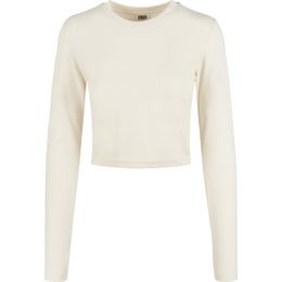 Urban Classics M&auml;dchen Langarmshirt "Urban Classics Damen Ladies Organic Cropped Longsleeve"sandwei&szlig;, Gr. 5XL, unifarben, 95% Baumwolle, 5% Elasthan,
