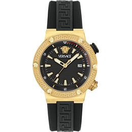 Versace "GRECA LOGO DIVER" Quarzuhr, Armbanduhr, Herrenuhr, Datum, Stoppfunktion, Swiss Made