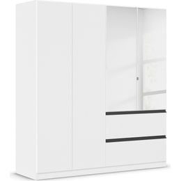 Dreht&uuml;renschrank Rauch, B:181cm H:197cm T:54cm, schwarz-wei&szlig;, Holzwerkstoff, Schr&auml;nke, "Kleiderschrank Schrank Garderobe COSTA in den Breiten