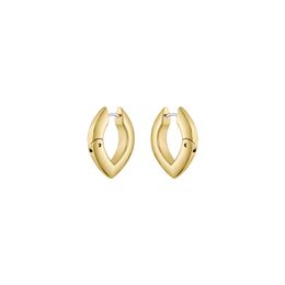 BOSS Damen Paar Creolen "FIORA", Edelstahlgelbgoldfarben, edelstahlfarben, Edelstahl, Ohrringe