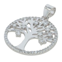 Adelia&acute;s ADELIA ́S Damen Kettenanh&auml;nger "Anh&auml;nger &ndash; Lebensbaumanh&auml;nger aus 925 Silber mit Zirkonia", Silber 925 (Sterlingsilber)silber, Silber 925